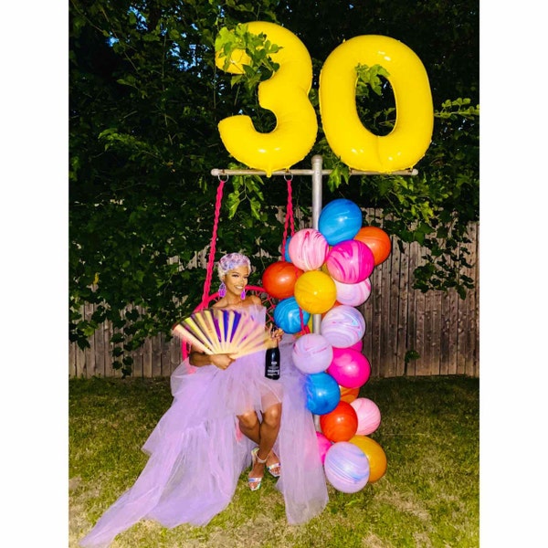 Giant Number Balloons - Bright Yellow Mylar Number Balloons - 40" Inch ...