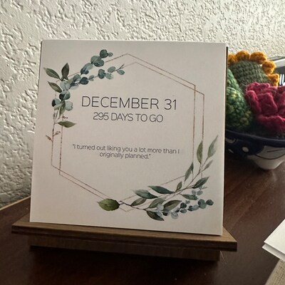 Custom Wedding Countdown Calendar Custom Engagement Gift Unique ...