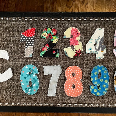 Quilted Fabric Alphabet Letters or Numbers for Baby, Toddlers ...