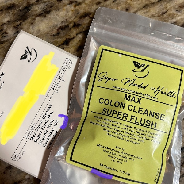 Max Colon Cleanse Super Flush Max Organic Herb | 710mg - Etsy