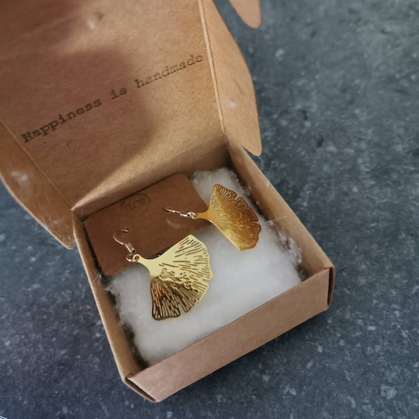 Ginkgo Leaf Earrings - Earrings With Ginkgo Biloba Leaf Charms - Etsy
