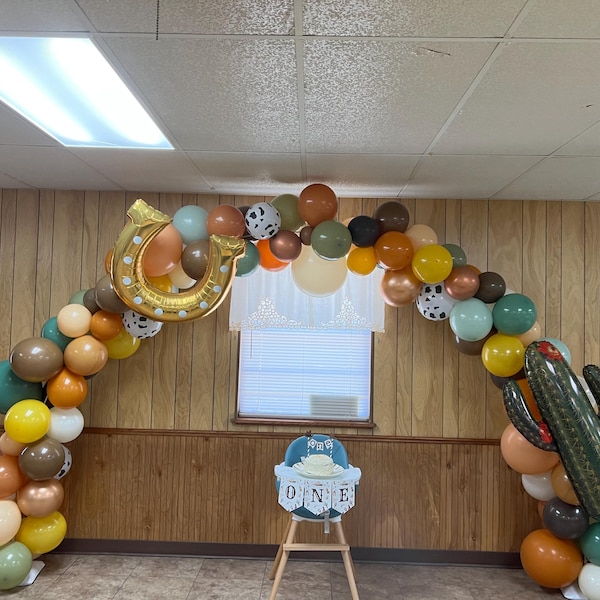 Wild West First Rodeo Birthday Party Decor for Boy Cowboy Balloon ...