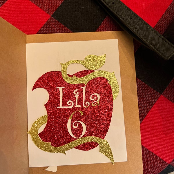 PERSONALIZED Descendants Movie - Apple Symbol With Customized Name and ...