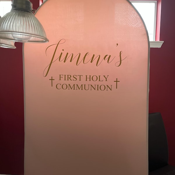 First Holy Communion Vinyl | Cross Backdrop Display for Religious ...