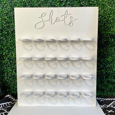 Shot Wall Shot Stand Shots Wall Various Size Options. White - Etsy Canada