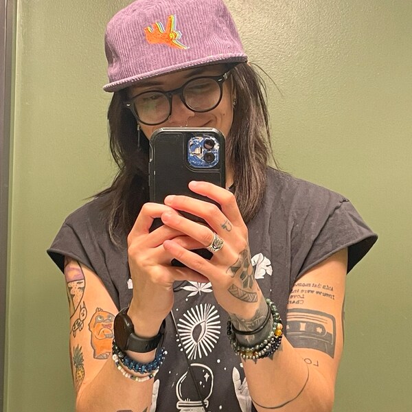 Sloth Five Panel Hat / Yarrow Nylon With Periwinkle Sloth Patch - Etsy