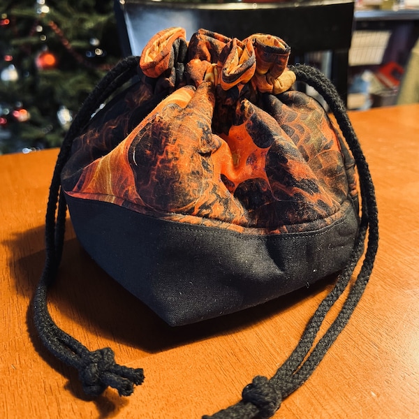 Drawstring Bag PDF Sewing Pattern | Instant Download | Flat Bottom Dice ...