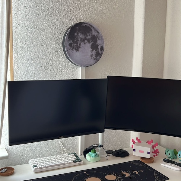 Moon Phases Mousepad, Celestial Desk Mat Xl, Gold Moon Cycle Lunar ...