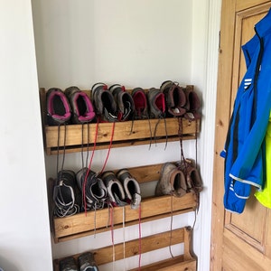 Unique Shabby Chic Pallet Wood Floating Shoe Rack Ideal Storage - Etsy UK