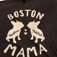 Unisex Personalized Boston Terrier Mom Shirt Custom Boston Mama Shirt ...