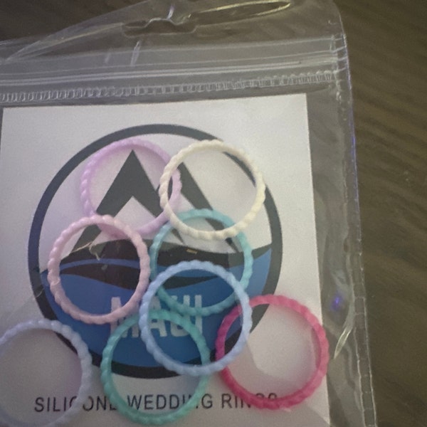 Men and Women Two Tone Silicone Ring, Reversible Silicone Ring, Wedding ...