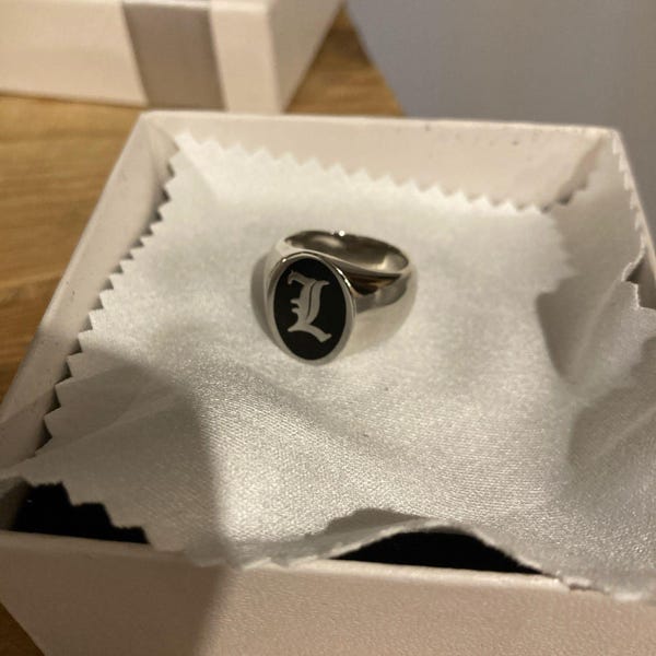 Custom Initial Sterling Silver Signet Ring | Vintage Monogram Ring for ...