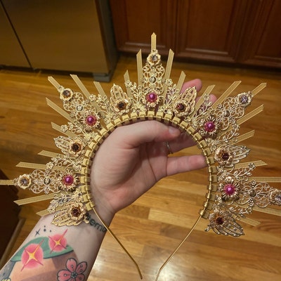 Fairy Woodland Elf Leaf Antler Crown, Green Wood White Horn Headband ...
