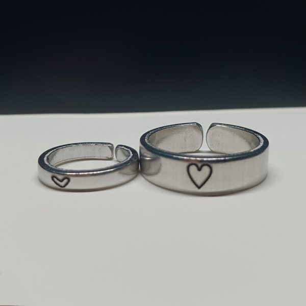 Couple Ring Set, Matching Ring Set, Ring for Boyfriend, Girlfriend Gift ...