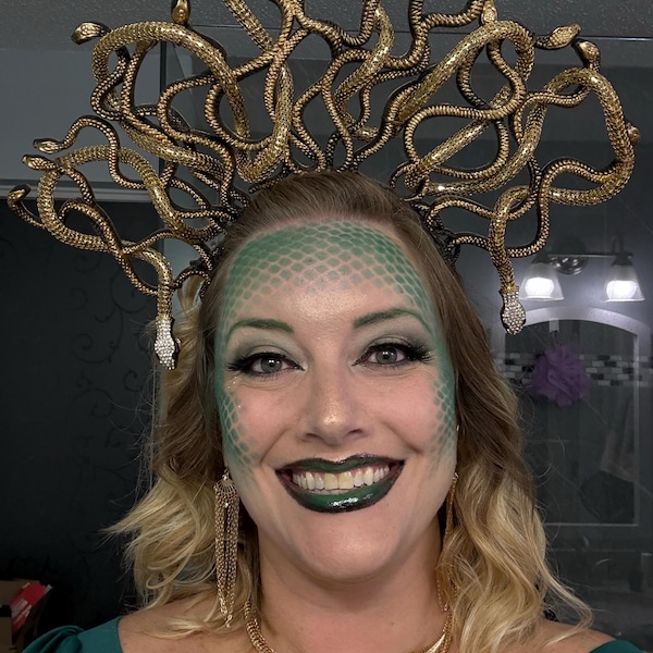 Medusa Costume Accessories, Gold Medusa Headpiece, Medusa Crown Cosplay ...