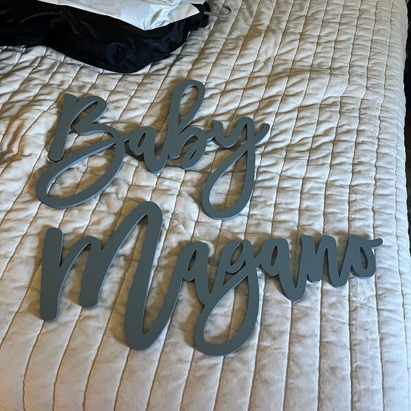 Dusty Blue Wedding Decor, Dusty Blue Wedding, Last Name Sign, Blue ...