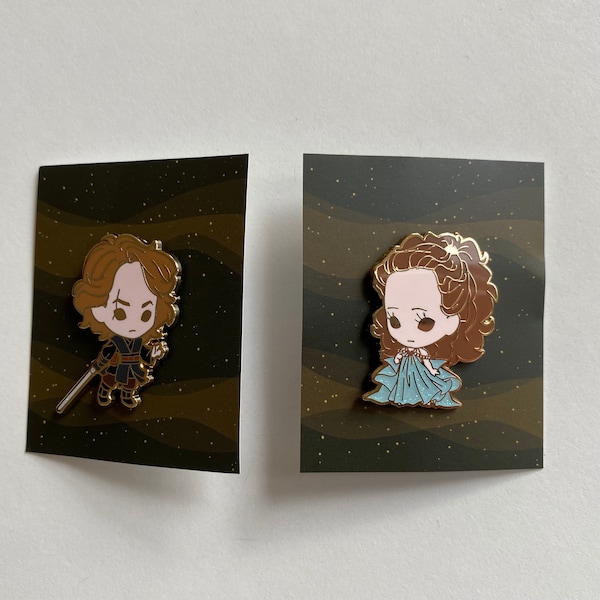 Anidala Pin Set - Chibi Anakin and Padme Hard Enamel Pins - Etsy