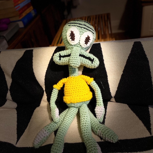 Squidward Crochet Pattern PDF: 15 Inch Amigurumi Plush Doll - Etsy UK