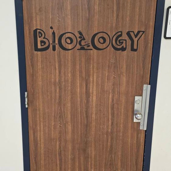 Biology Decal, Biology Teacher, Classroom Door Decal for Biology ...