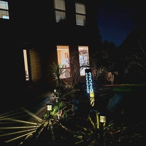 43 Tall Custom Steel Address Sign Solar Powered LED - Etsy