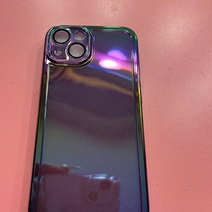 Gradient Phone Case, Holographic Heart Transparent Phone Case for ...