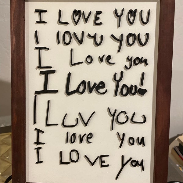 Laser Cut Handwriting Sign: Personalized Memorial Art - Etsy