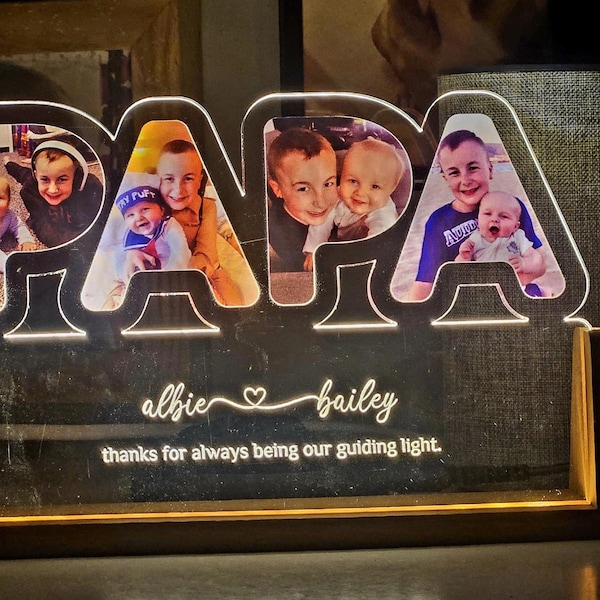 Custom Desk Name Plate With Wooden Base Lighted Name Sign, Office Desk ...