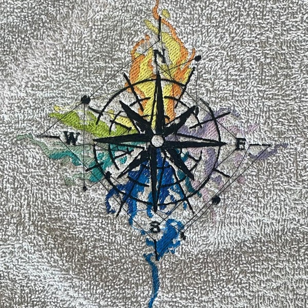 Compass Rose Embroidery Design,compass Rose Embroidery File,compass ...