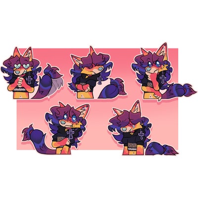 Canine Furry Base Telegram Sticker Pack 2 - Etsy