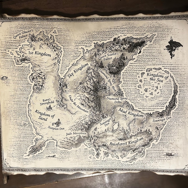 Map of Prythian, ACOTAR Map, Realm of Faeries Map, A Court of Thorns ...