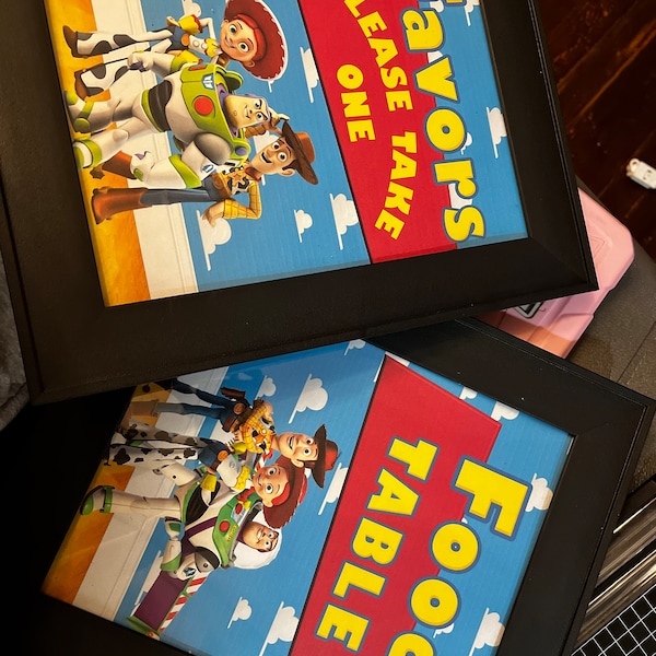 Toy Story Table Sign, Toy Story Sign, Toy Story Birthday, Toy Story ...