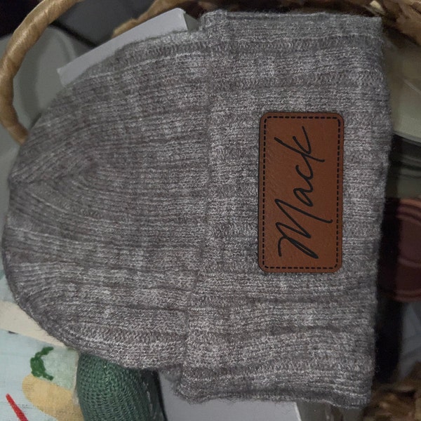 Newborn - Toddler Baby Patch Beanie | Personalized Name Patch - Etsy