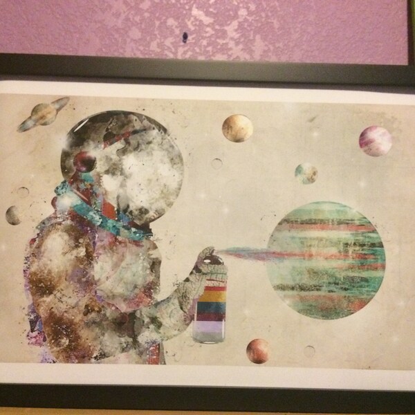Space Graffiti. Solar System Print, Space Wall Art, Retro Space Art ...