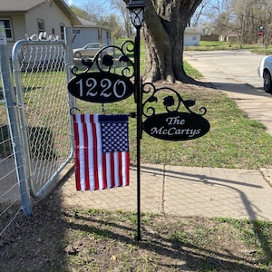 Camp/rv Sign With Flag Holder and Solar Light 48 - Etsy