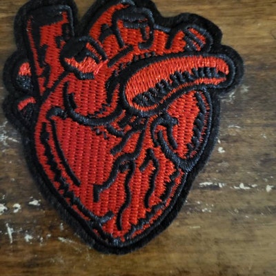 Anatomy Heart Iron on Patch, 3.5 Inch Heart,patch Heart,embroidery ...