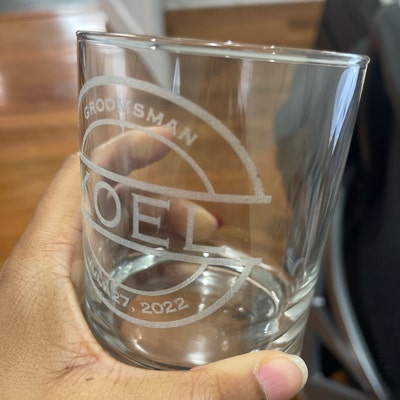 Double Rocks Glass Custom Groomsmen Gifts Engraved DOF Glass Whiskey ...