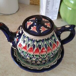 Uzbek Piala Ikat Ceramic Bowl Handmade Hand Painted Vibrant Traditional ...