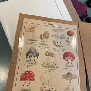 Mort and the Mushling Print Toad and Mushroom Toadstool Fine | Etsy