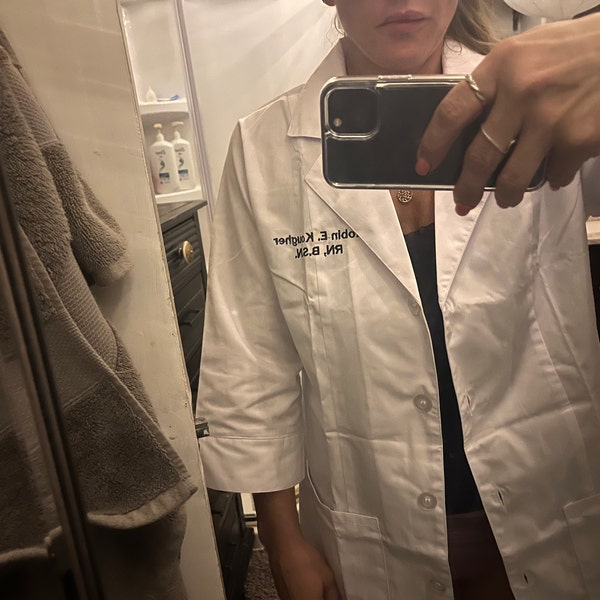 Personalized Customizable Embroidered Women's Lab Coat - Etsy