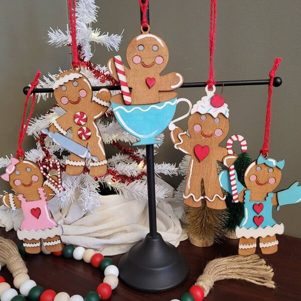 Gingerbread Man Ornament Digital File - Winter Ornaments - Farmhouse ...