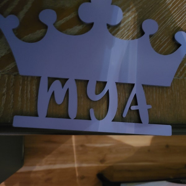 Name Sign, Princess Crown Girl's Room Sign, Princess Sign Girls Gift ...