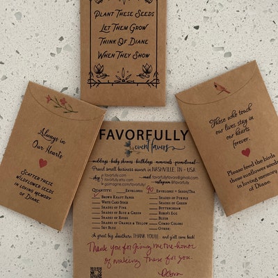 Business Referral Seed Packet Envelope, Real Estate Agent Business ...