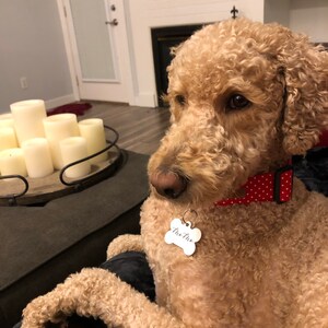 Black Calligraphy Personalized Dog Tag, Custom Dog Tag, Double Sided ...