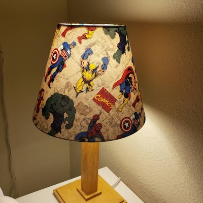Marvel Super Hero Lamp Shade. Thor Ironman Hulk Captain - Etsy