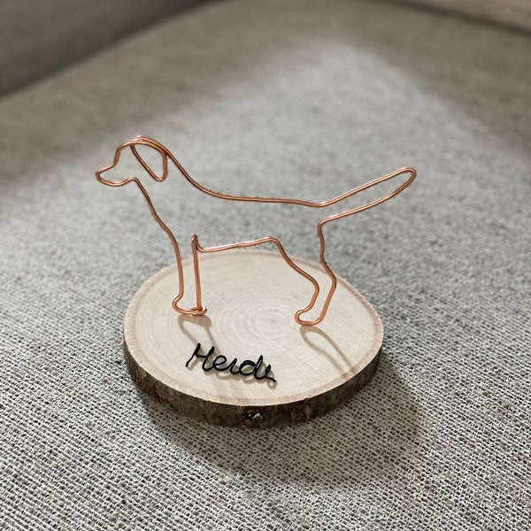 Wire Sculpture of Labrador Retriever, Golden Retriever, Personalize ...