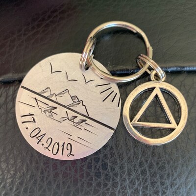 Personalised Sobriety Recovery Token Chip Gift. Custom Hand - Etsy