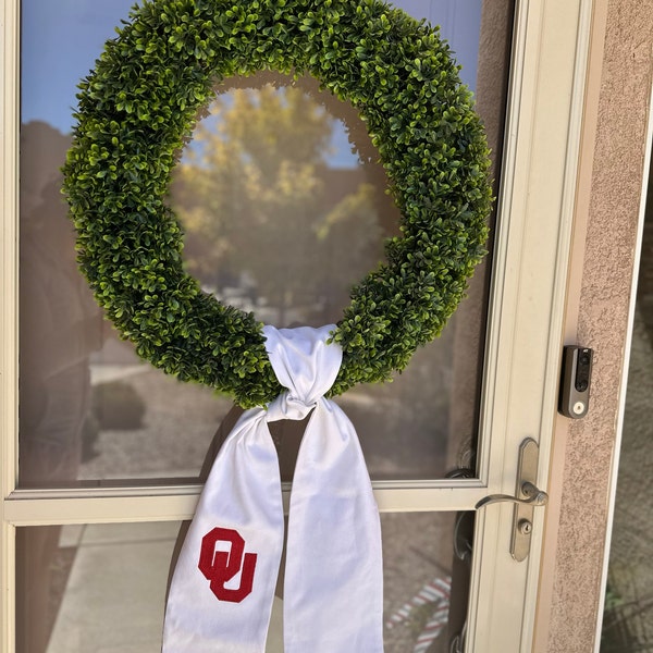Collegiate Wreath Sash - Etsy