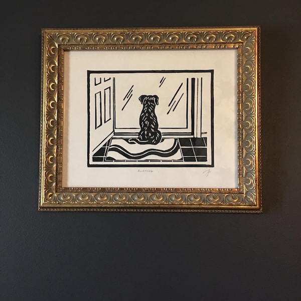 Raven Lino Print | Raven Print | Raven and Moon Art | Edgar Allen Poe ...