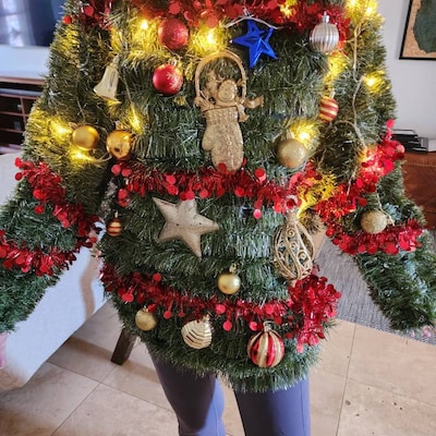 Christmas Tree Light up Tacky Ugly Christmas Sweater, Any Size ...