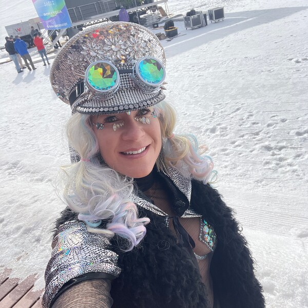 White Captain Hat Gift Idea Rave Fan Black Captains Hat With Steampunk ...